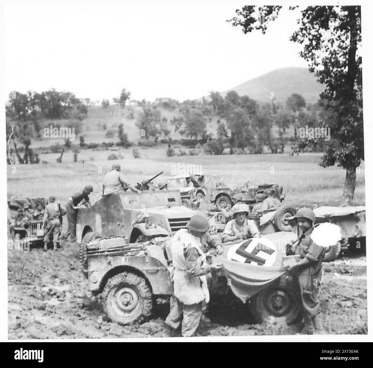Nazi army flag Black and White Stock Photos & Images - Alamy
