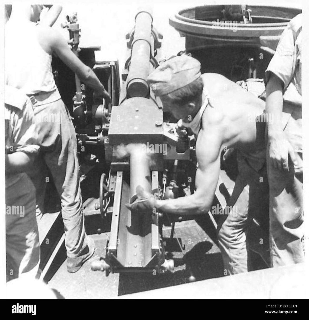 Gunners operate a self-propelled 'Priest' artillery vehicle during ...