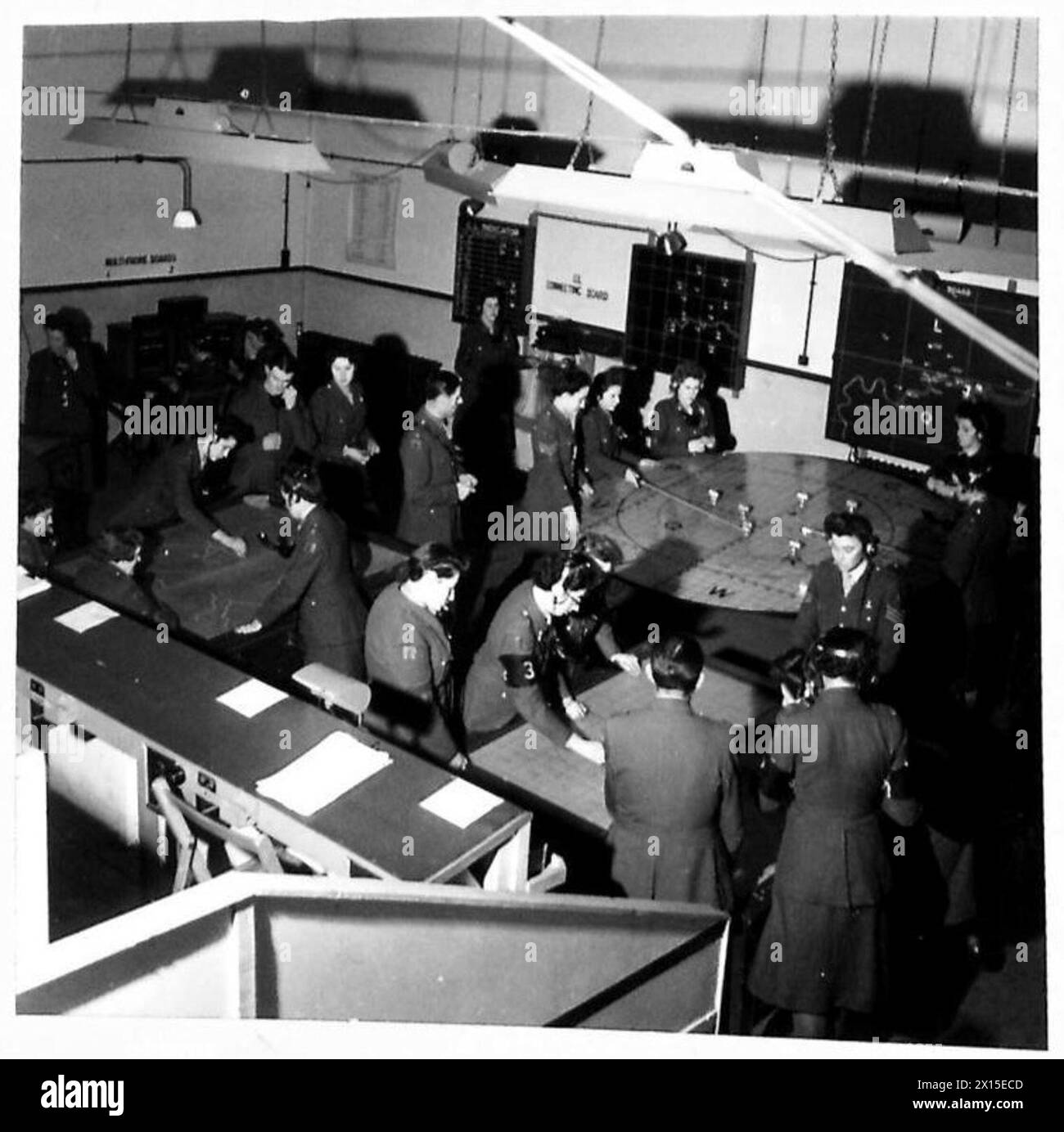 A.T.S. STUDENTS AT A PLOTTING SCHOOL - General view of A.T.S. girls ...