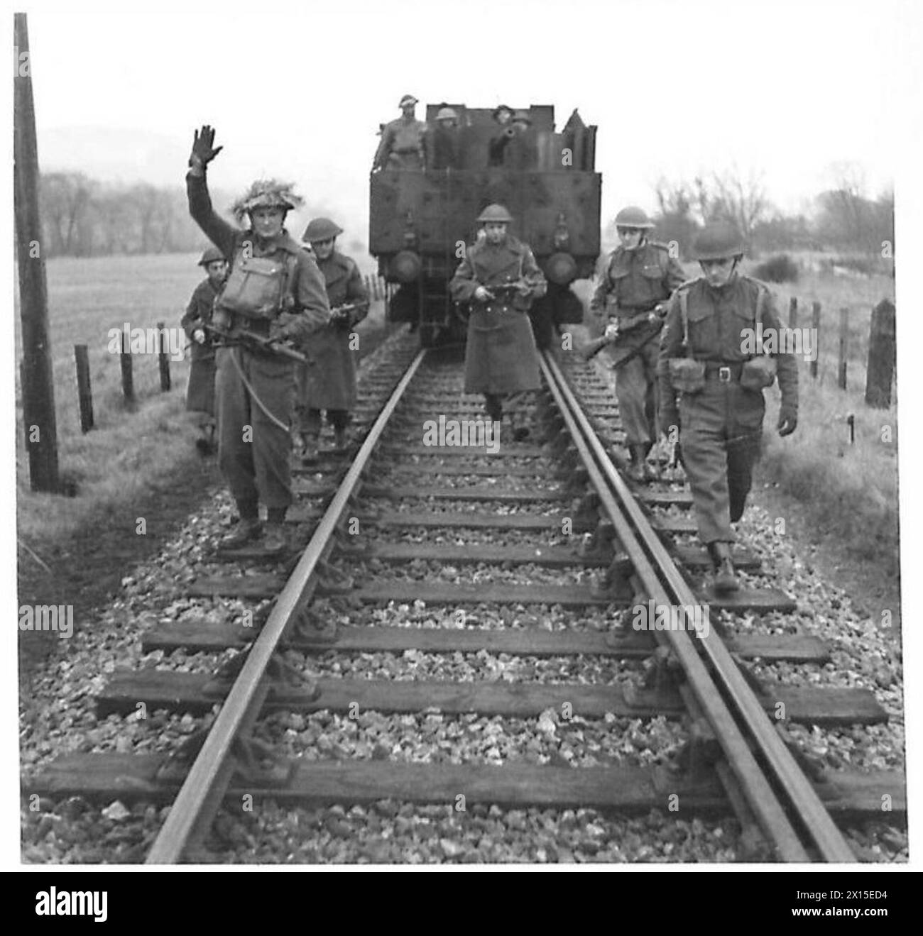 HOME GUARD'S ARMOURED TRAIN - The possibility of the track being mined ...