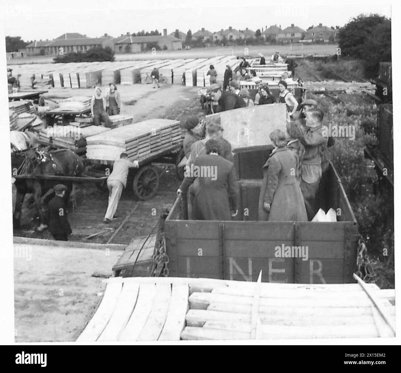 Logistics distribution team inspection Black and White Stock Photos ...