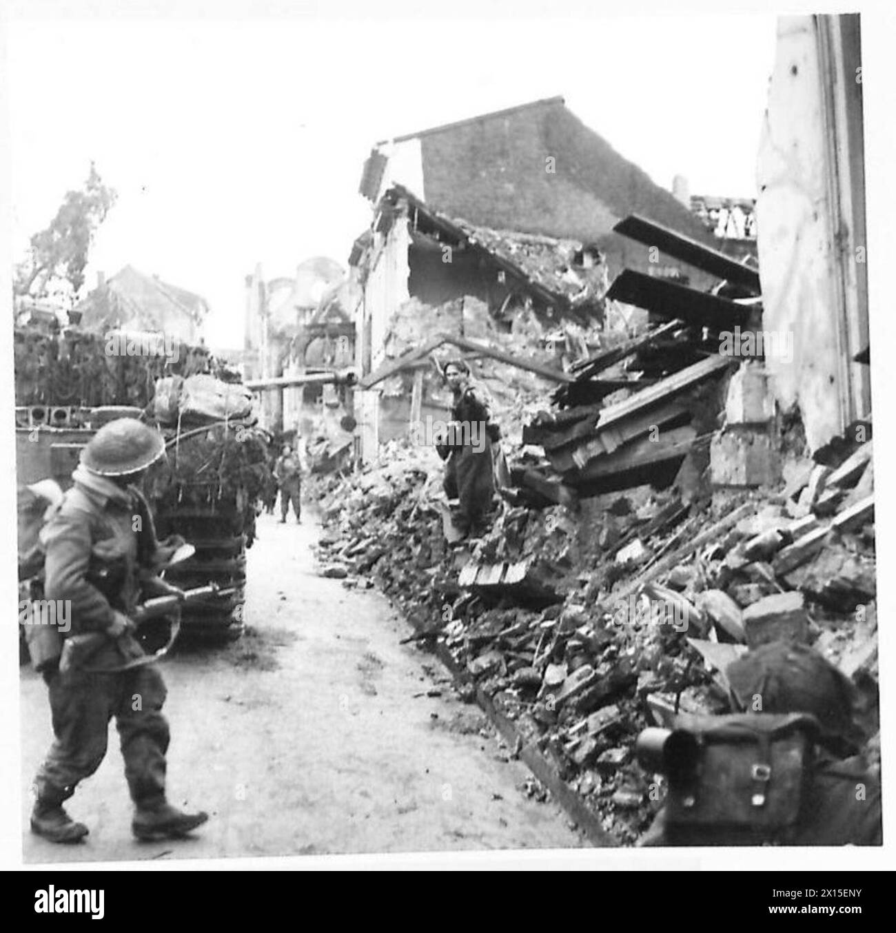A German soldier surrenders to Churchill tanks of the 6th Guards Tank ...