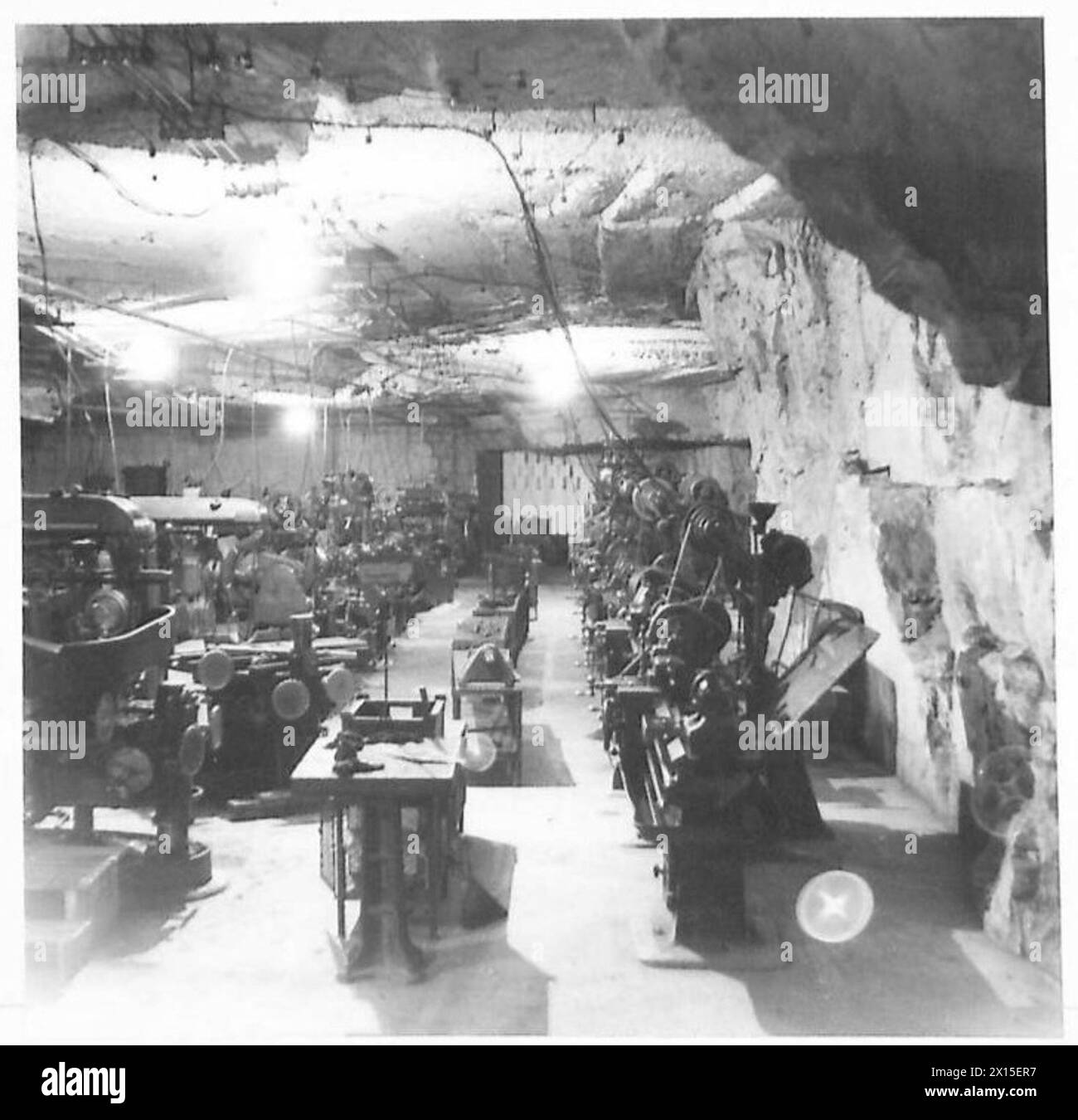 GERMANS MOVE FACTORY INTO A CAVE - Interior view of the Alfa-Romero ...