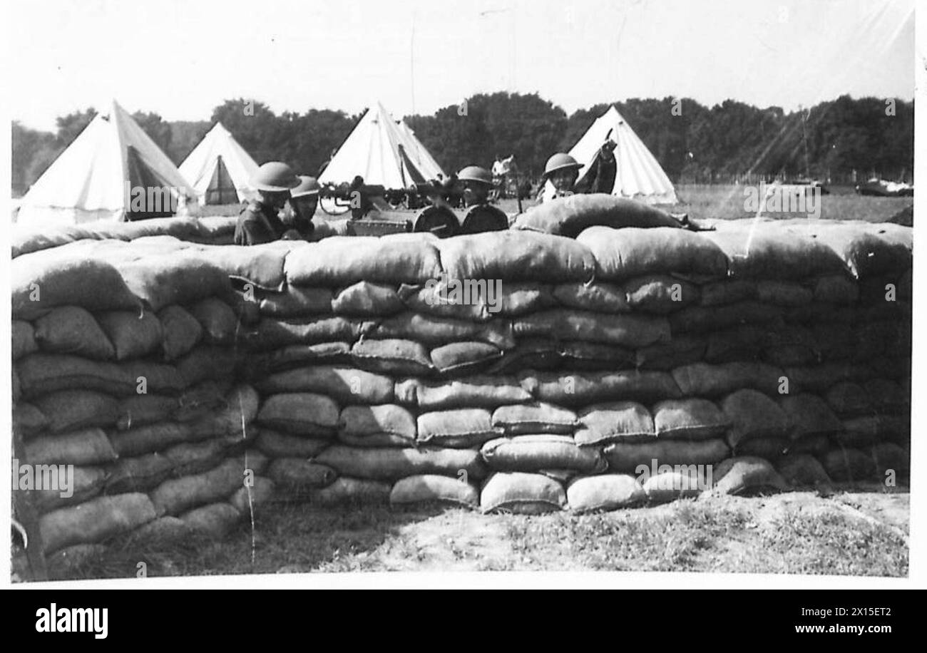 Anti-aircraft guns are deployed at Hyde Park, London as part of British ...