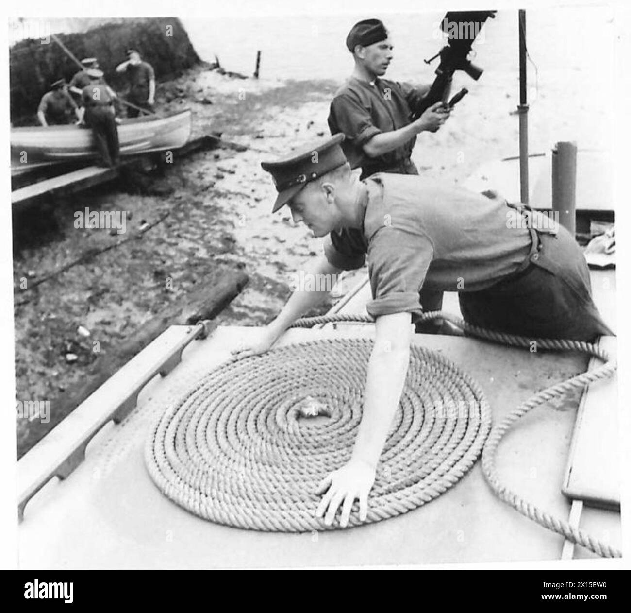 THE ARMY'S NAVY - Coiling rope aboard the patrol craft , British Army ...