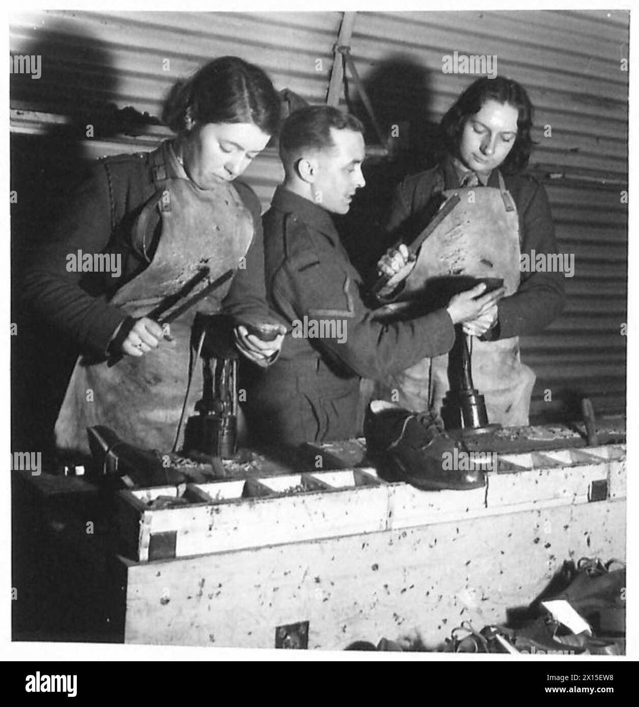 ATS AT WORK IN ORDNANCE DEPOT - ATS cobblers in training, take ...