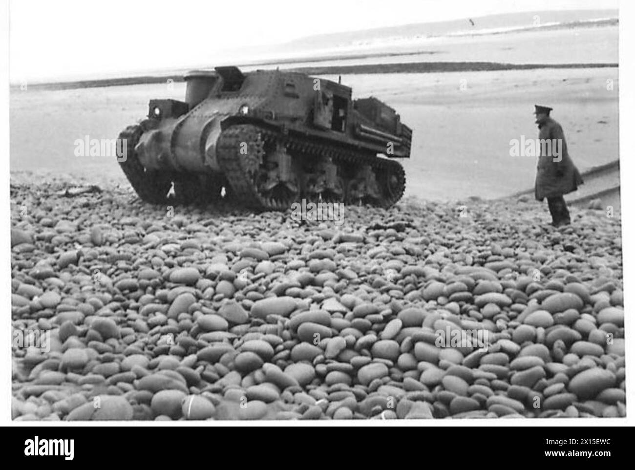 British Army personnel conduct tank experiments, testing armored ...