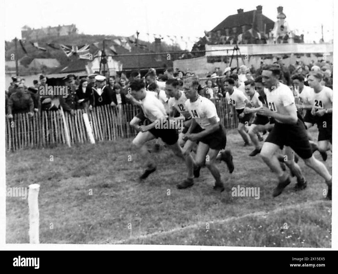 Competitors participate in the quarter-mile race during a Pioneers ...