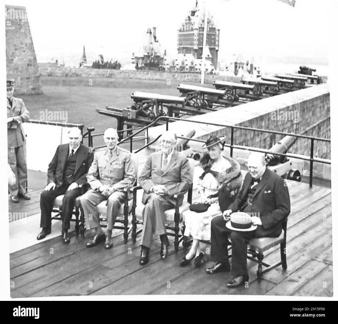 PRESIDENT ROOSEVELT AND MR.CHURCHILL AT QUEBEC - Left to right:- Mr ...