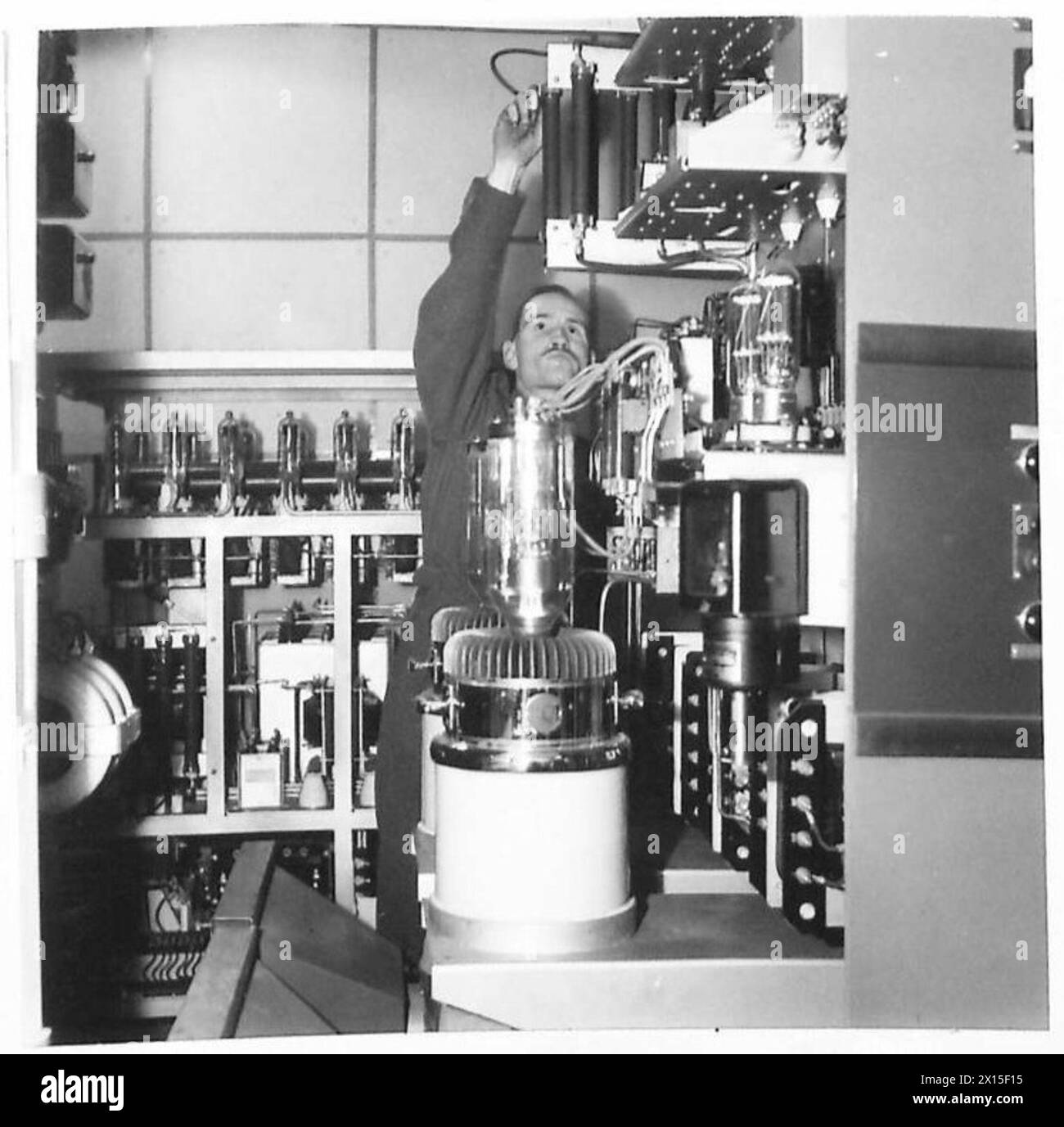 Communications equipment set in Black and White Stock Photos & Images ...