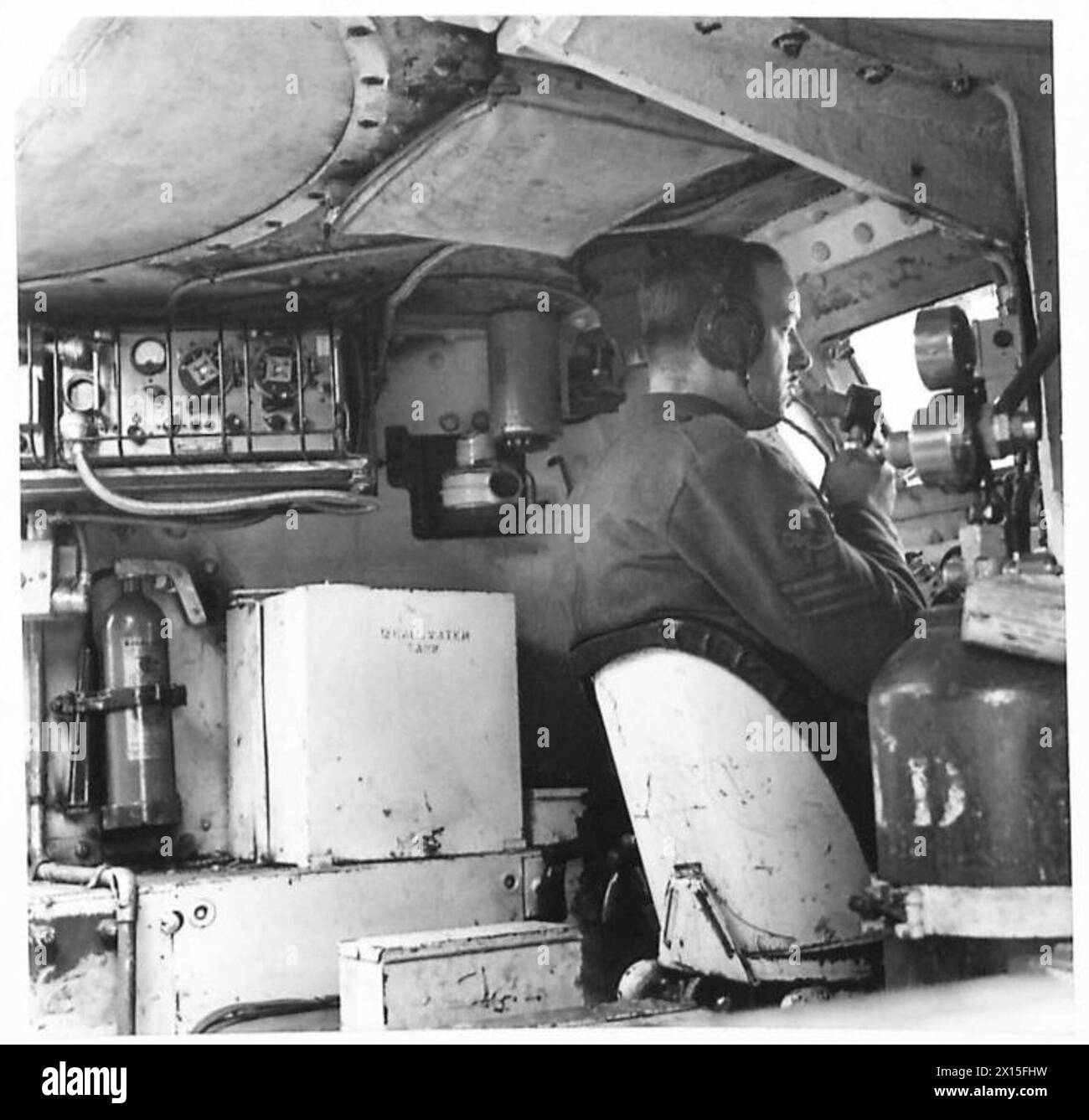GENERAL GRANT TANK - Interior showing wireless , British Army Stock ...