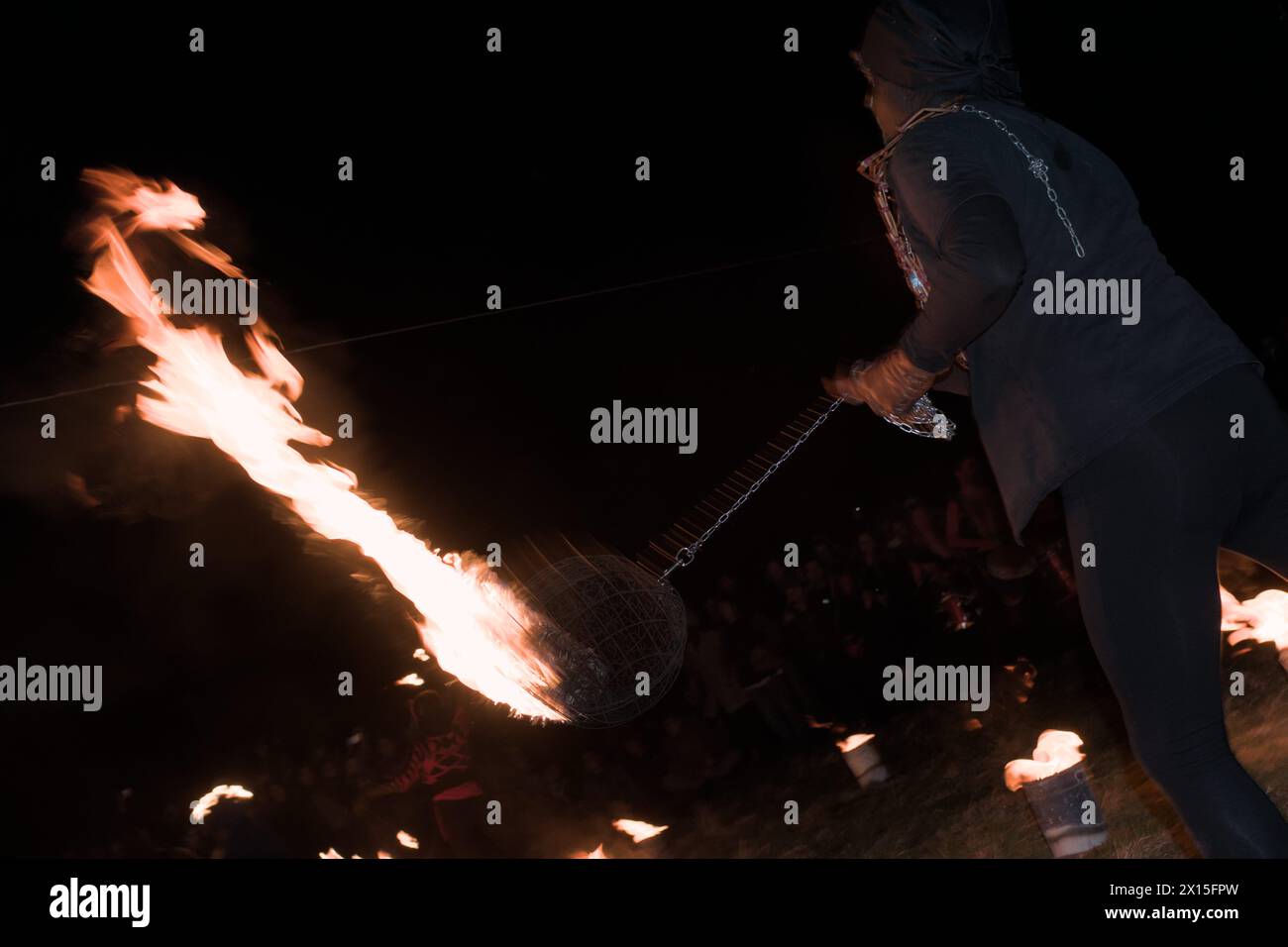 Swinging fire ball hi-res stock photography and images - Alamy