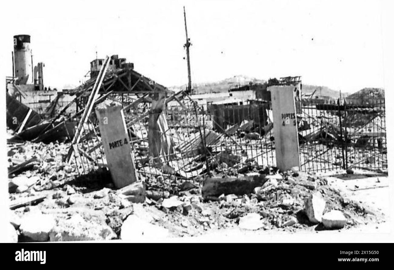Scenes in the waterside and dock areas of Tunis show the results of ...