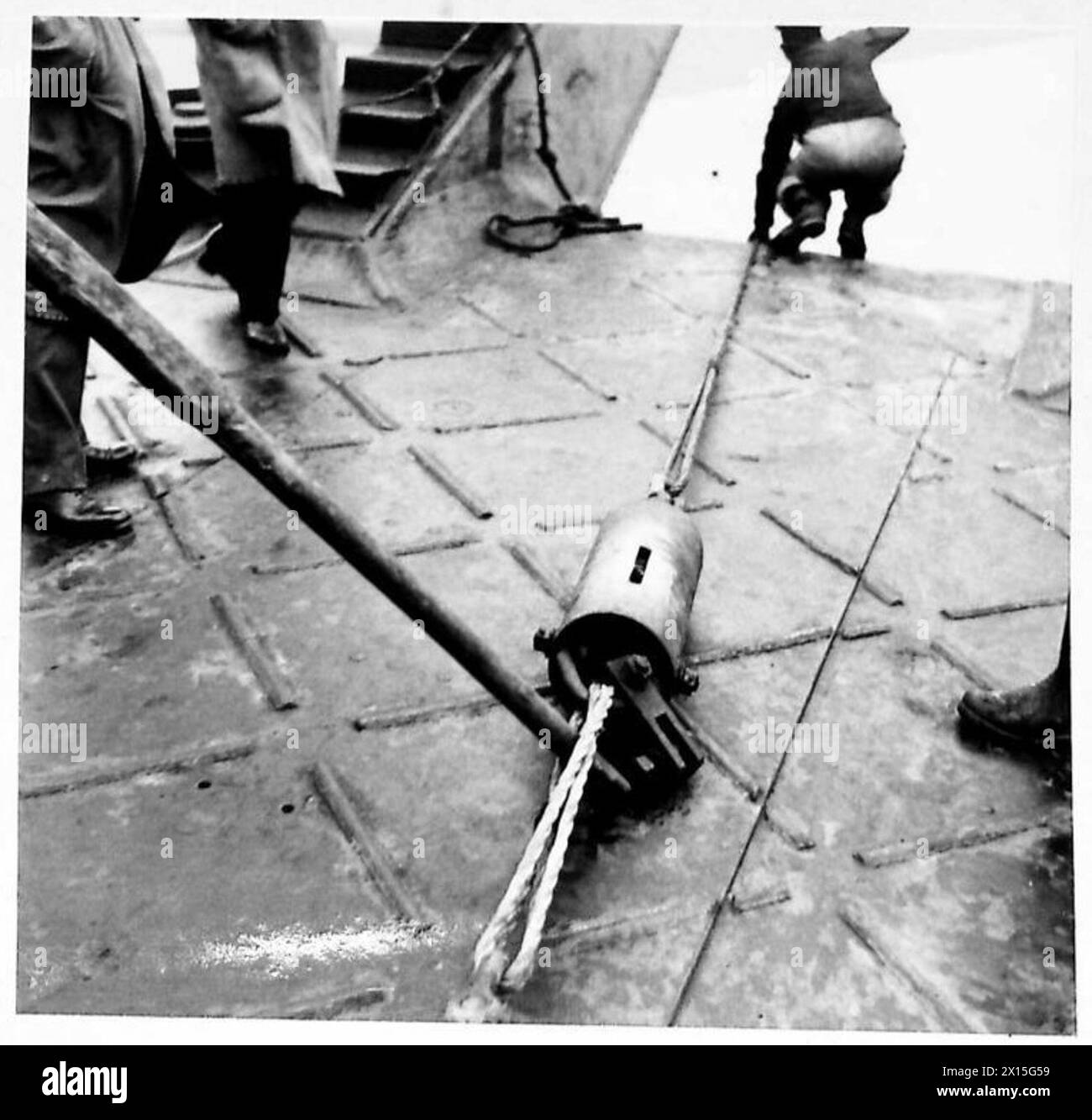 SPECIAL ASSIGNMENT FOR D.TN. - Dynamo meter attached to kite anchor to register tonnage British ...