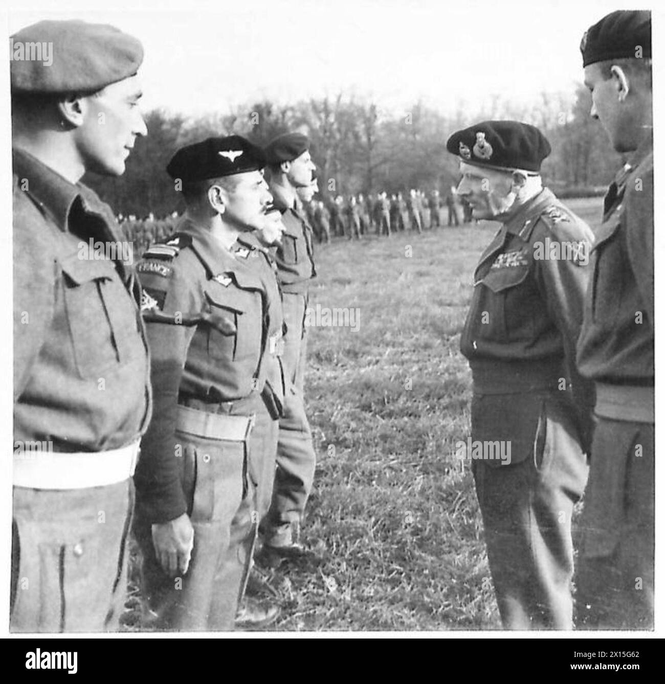 General Montgomery talks with Colonel Durand, who commands the French ...