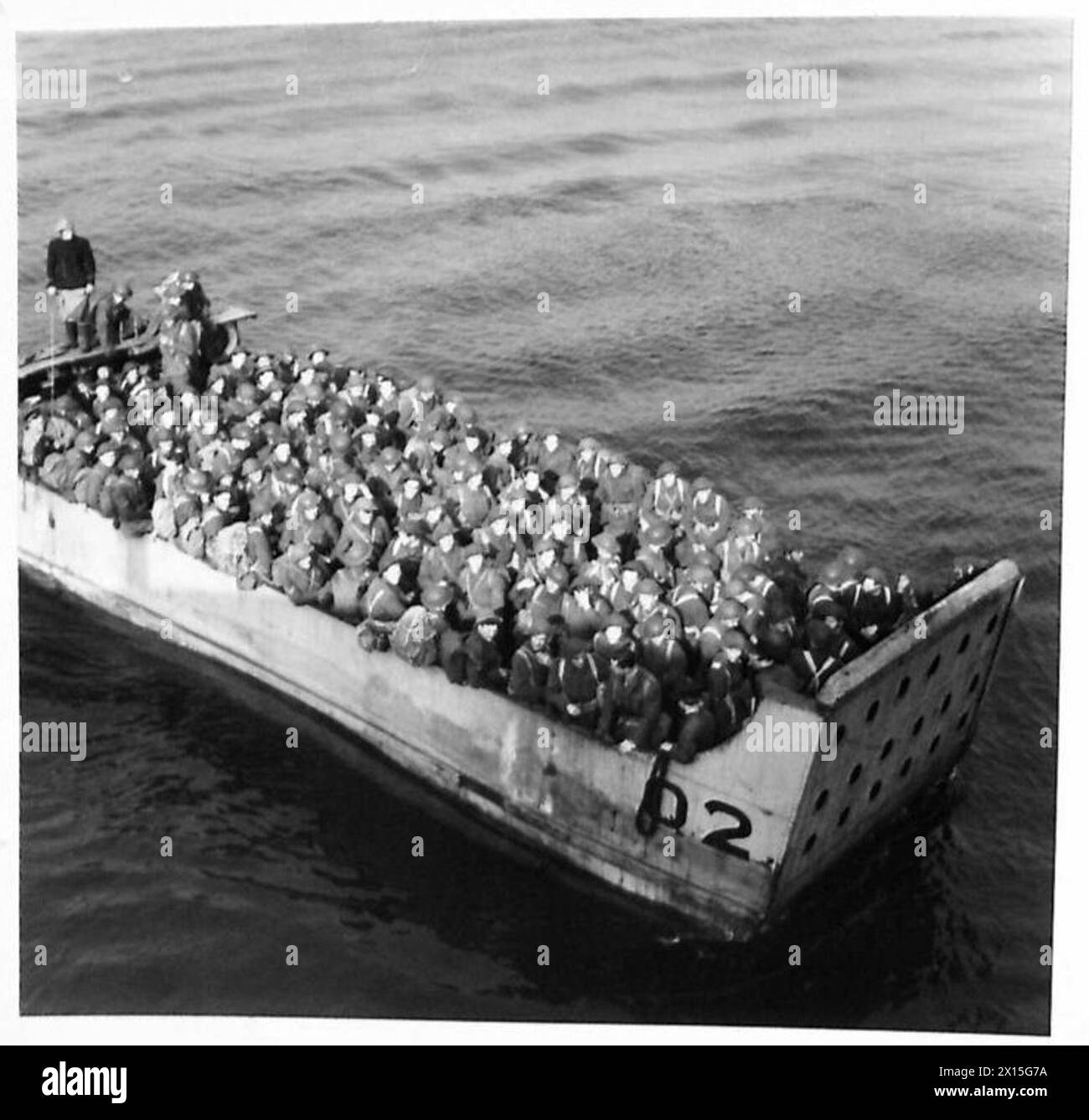 Loaded landing craft Black and White Stock Photos & Images - Alamy
