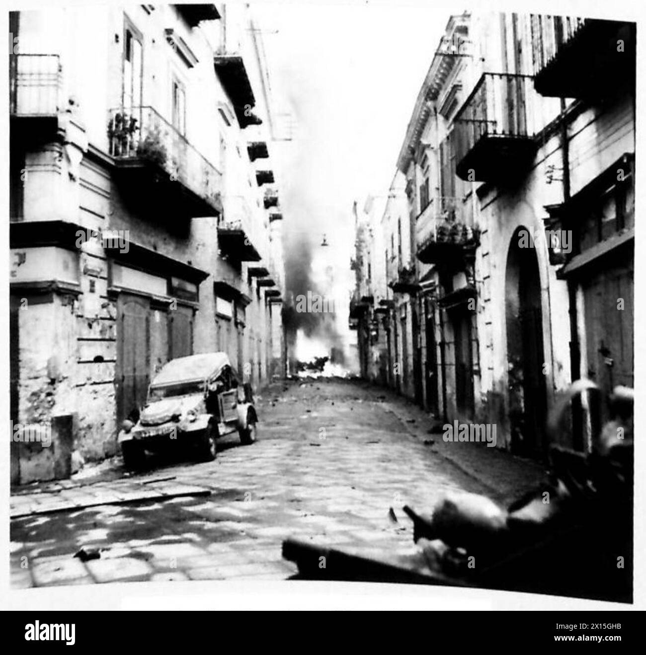 INVASION OF ITALY : FIFTH ARMY - A street scene in Scafati, at the far ...