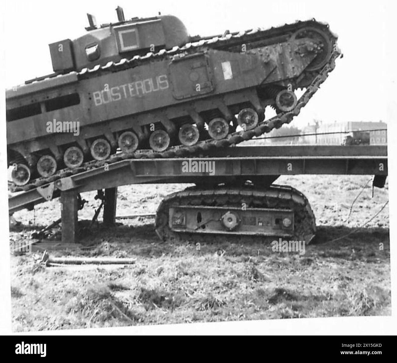 TANKS AND TRACKED TRANSPORTERS - Churchill tank being loaded on to a ...
