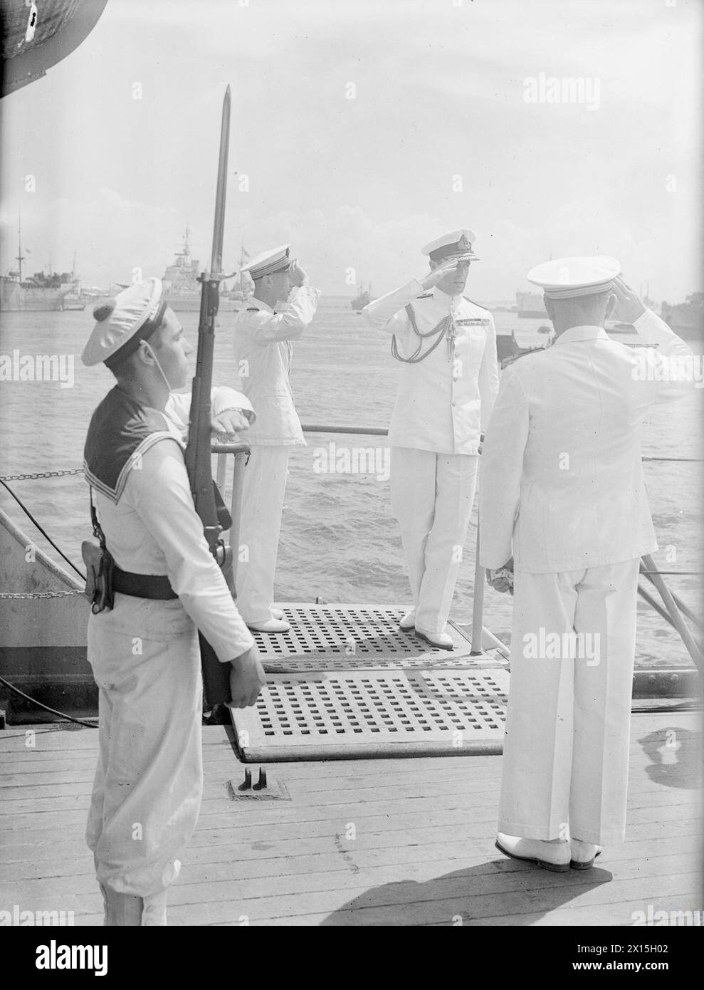 ADMIRAL MOUNTBATTEN VISITS THE RICHELIEU. 31 MAY 1944, COLOMBO. SUPREME ALLIED COMMANDER, SOUTH ...