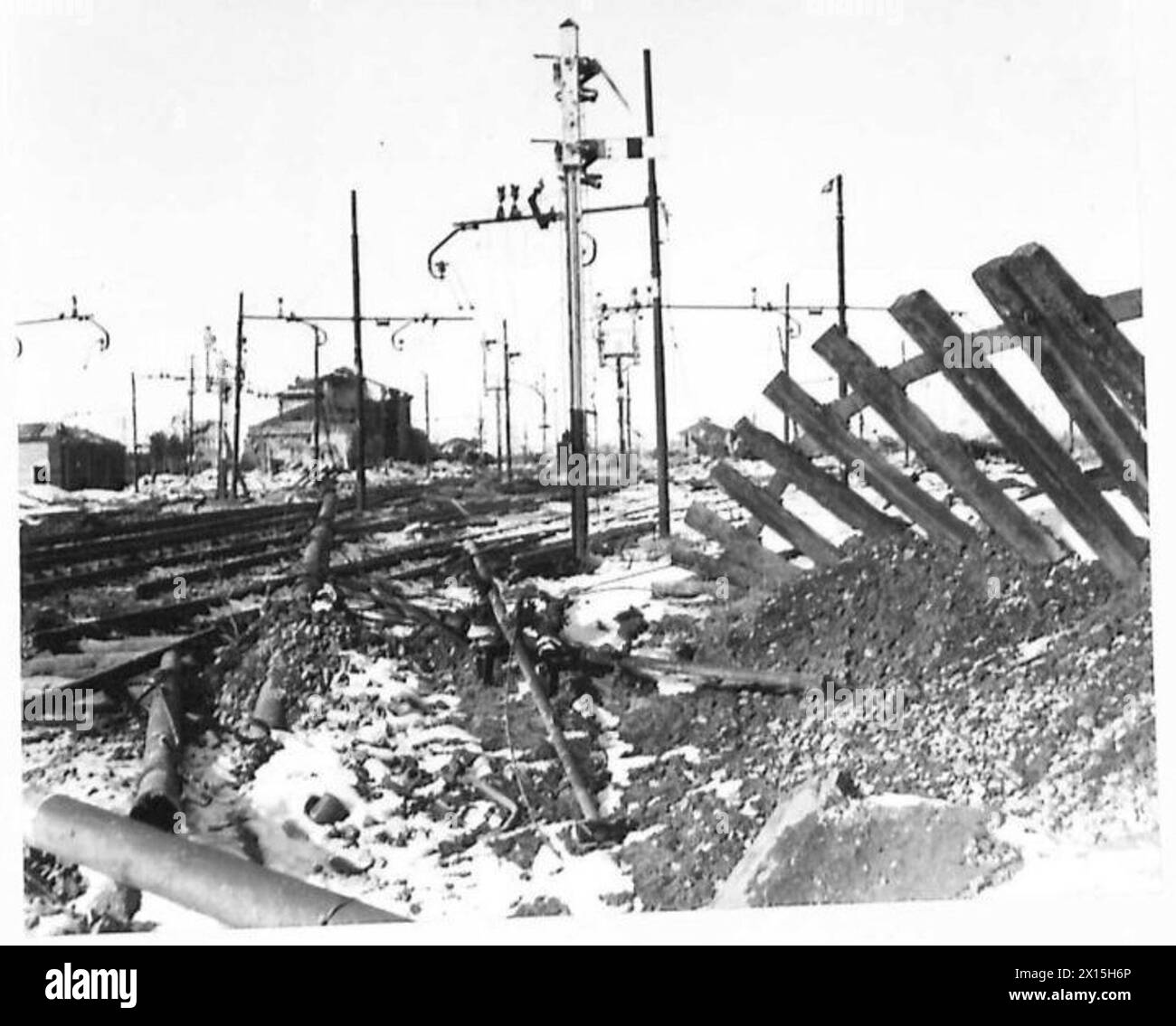 EIGHTH ARMY : VARIOUS - Faenza railway station, completely wrecked by ...