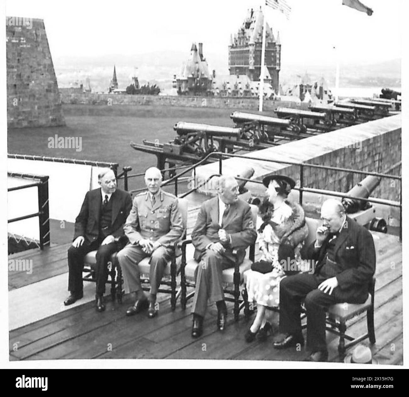 PRESIDENT ROOSEVELT AND MR.CHURCHILL AT QUEBEC - Left to right:- Mr ...