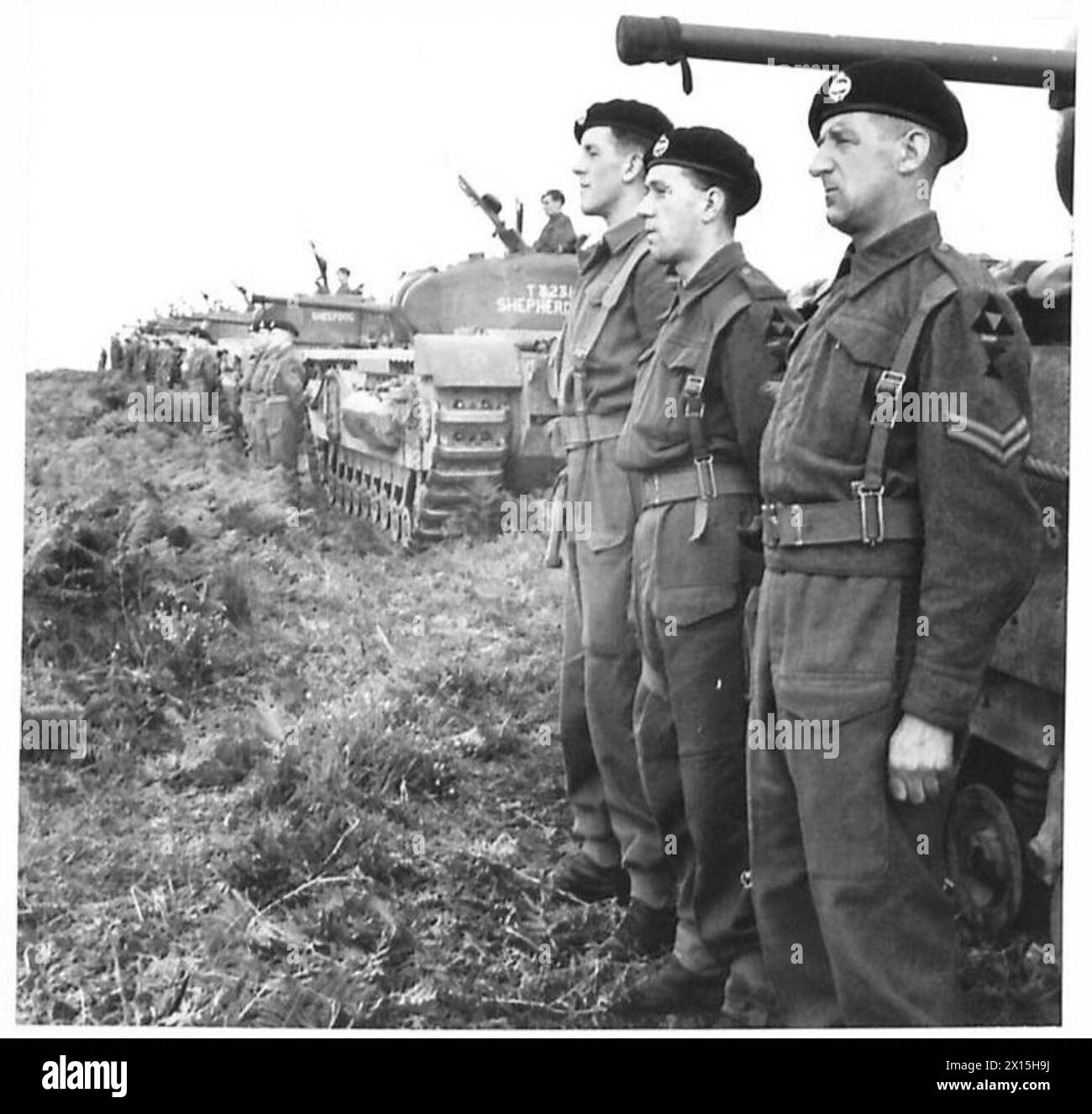 ARMY TANK BRIGADE DEMONSTRATION - Crews standing beside their tanks ...