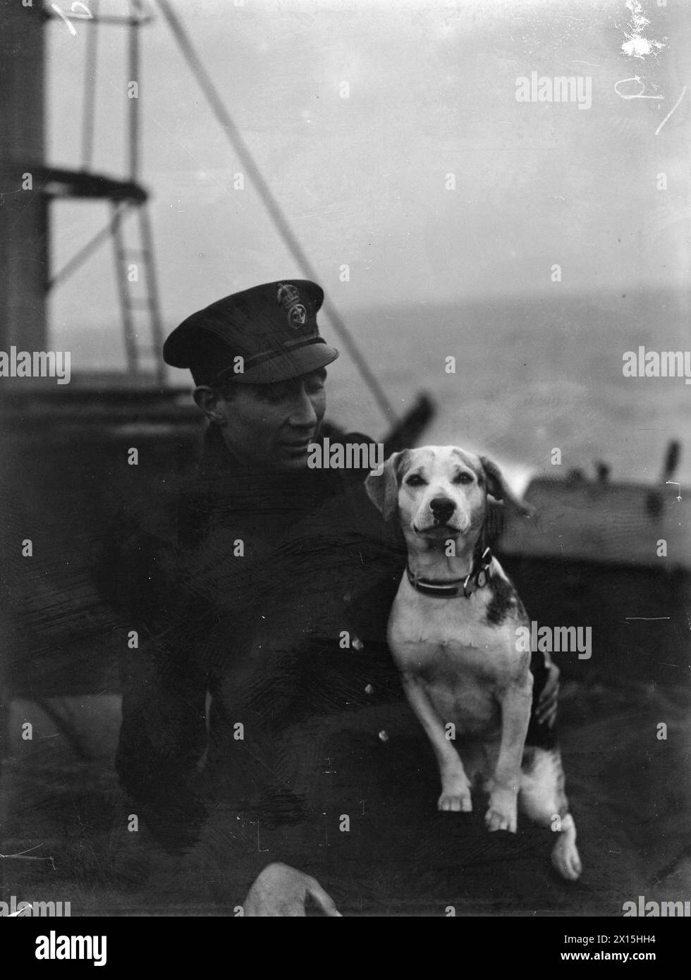 On board HMS Cossack in 1940, Petty Officer Scott is pictured with ...