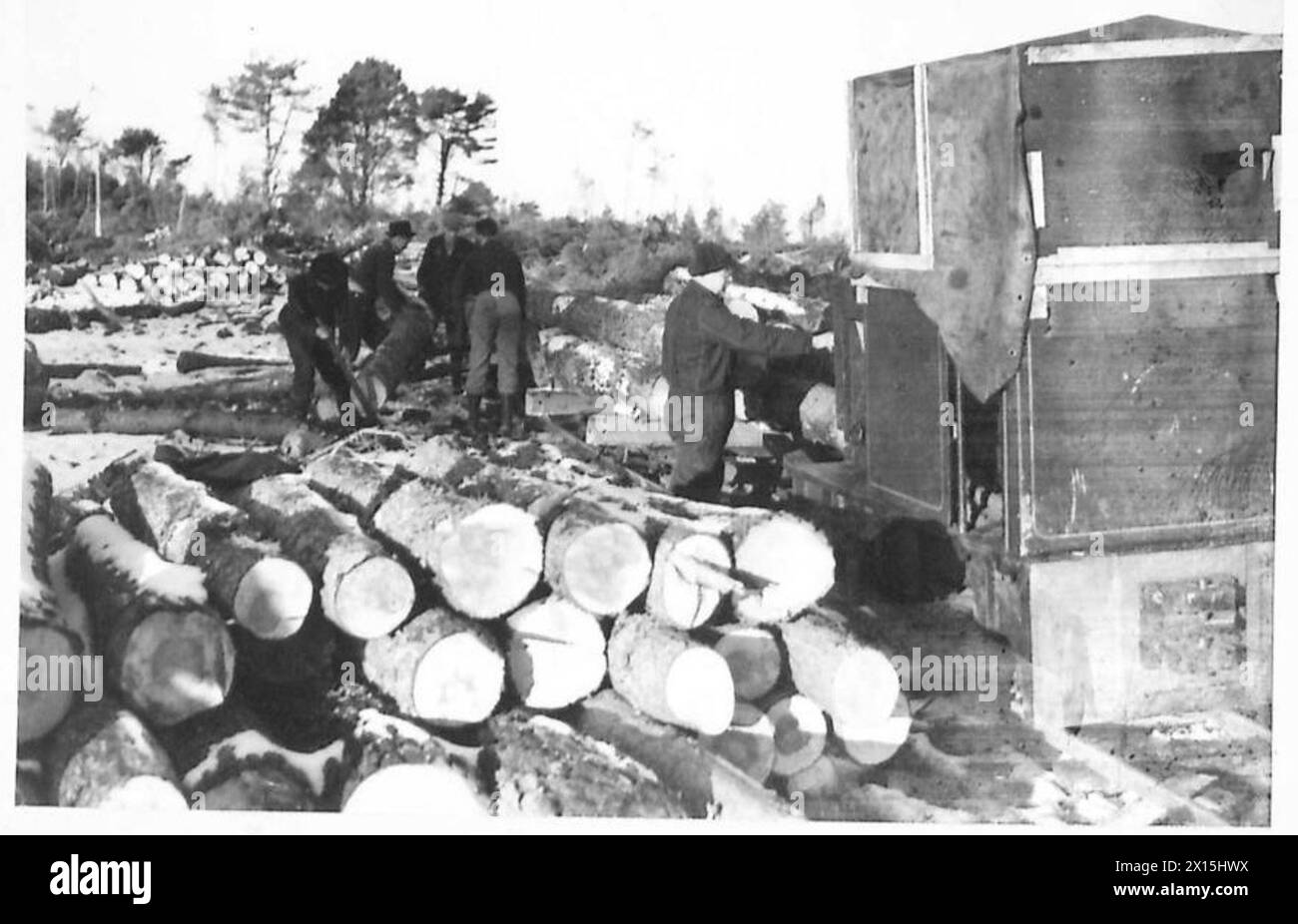 NEWFOUNDLAND "LOGGERS IN SCOTLAND AT CARBRIDGE - A light railway ...