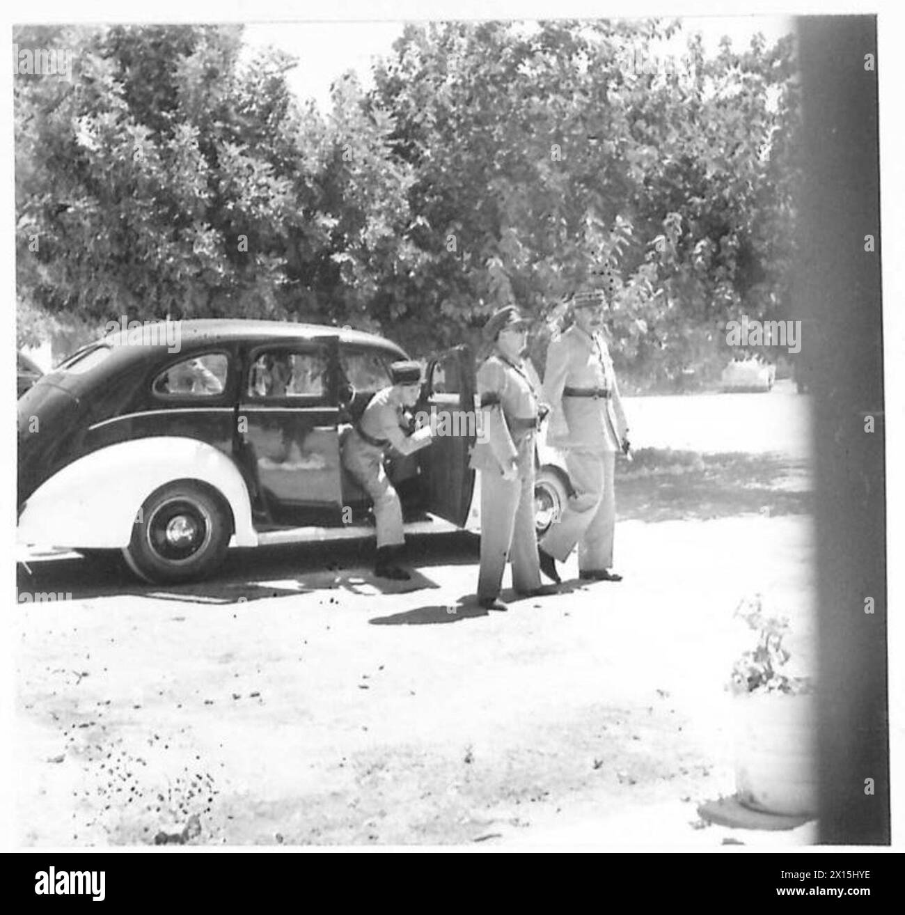 GENERAL DENTZ ARRIVES UNDER ESCORT IN JERUSALEM - General Dentz seen ...