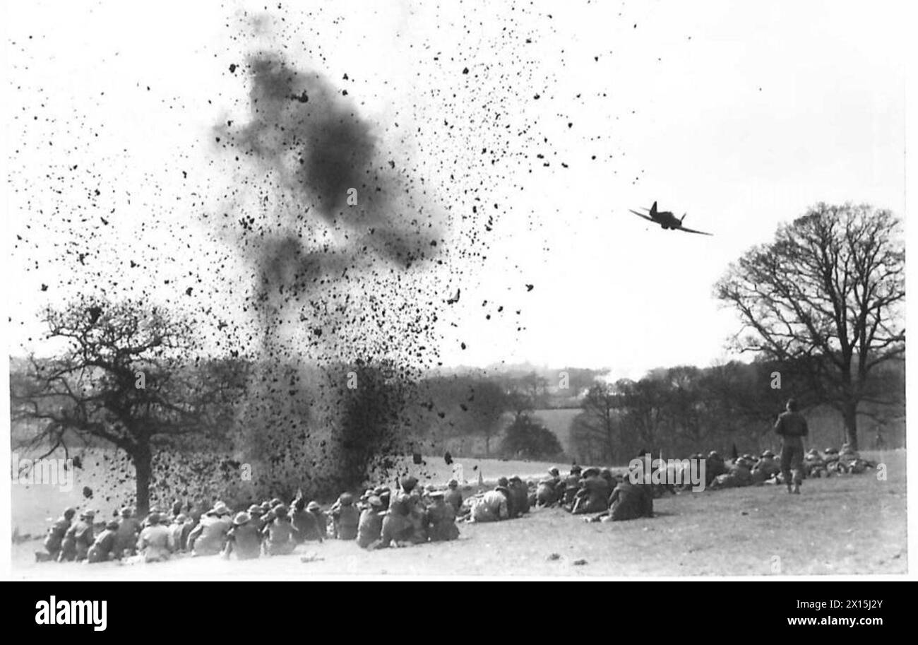 TOUGH TRAINING AT A BATTLE SCHOOL - The men experience dive bombing. An ...
