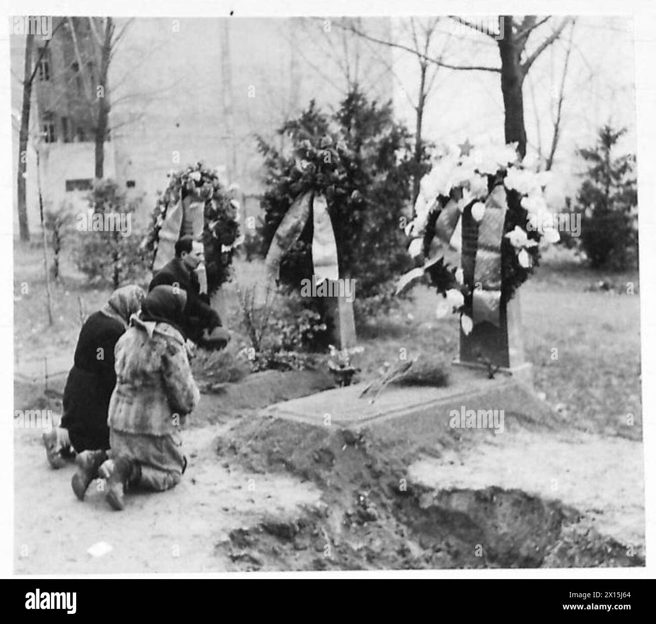 Red wreaths Black and White Stock Photos & Images - Alamy