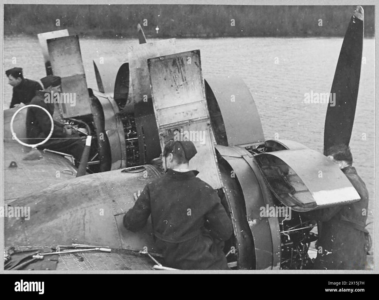 R.A.F. COASTAL COMMAND ACTIVITIES - An R.A.F. ground crew working on ...