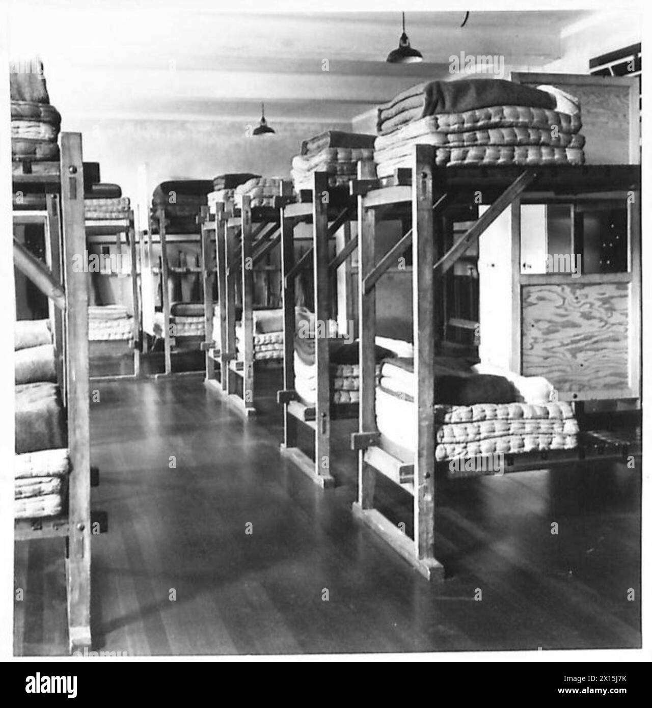 ARMY SCHOOL OF HYGIENE - Interior view of a barrack room, Sandhurst ...