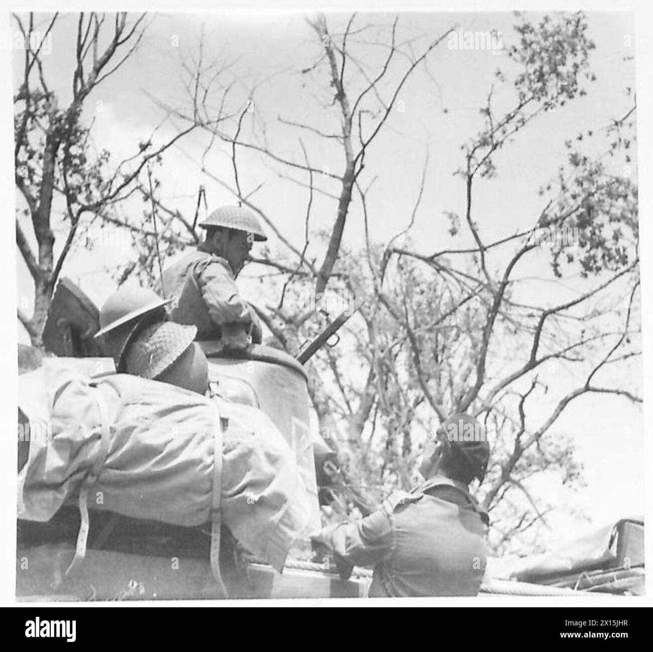 Crew members sherman tank Black and White Stock Photos & Images - Alamy