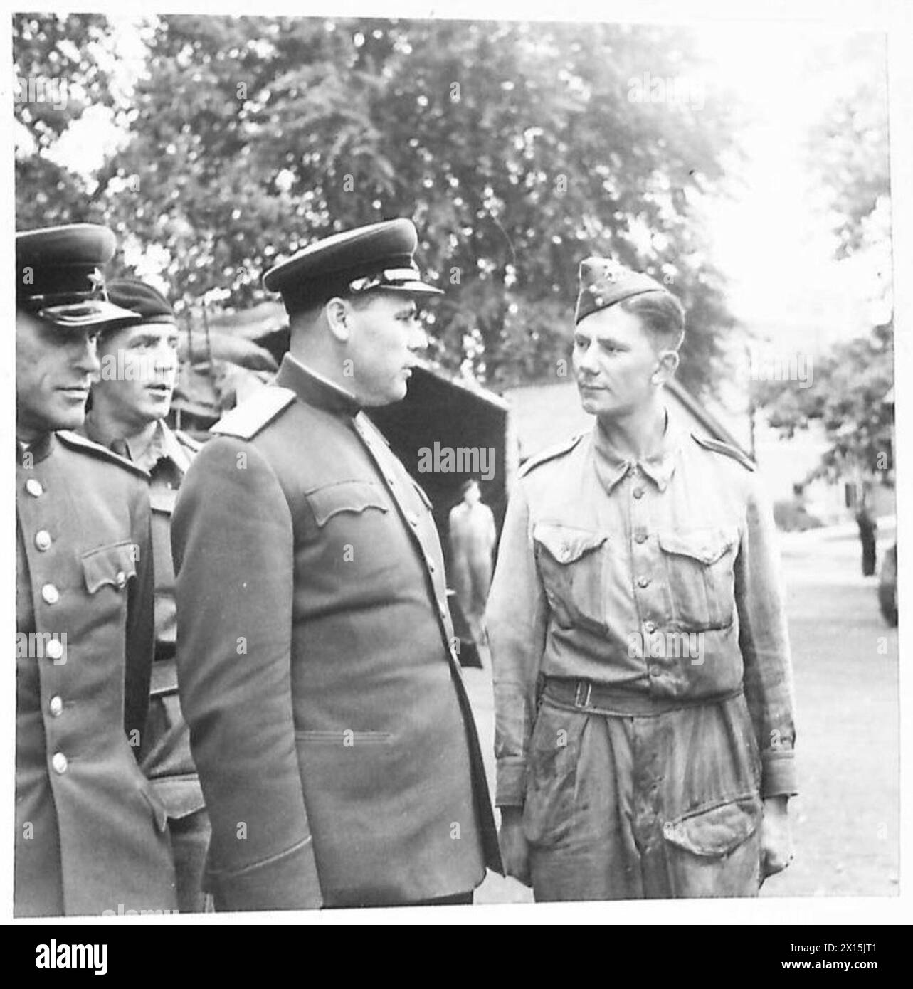 Major General Sklyarov, Soviet Military Attache, speaks with Private C ...