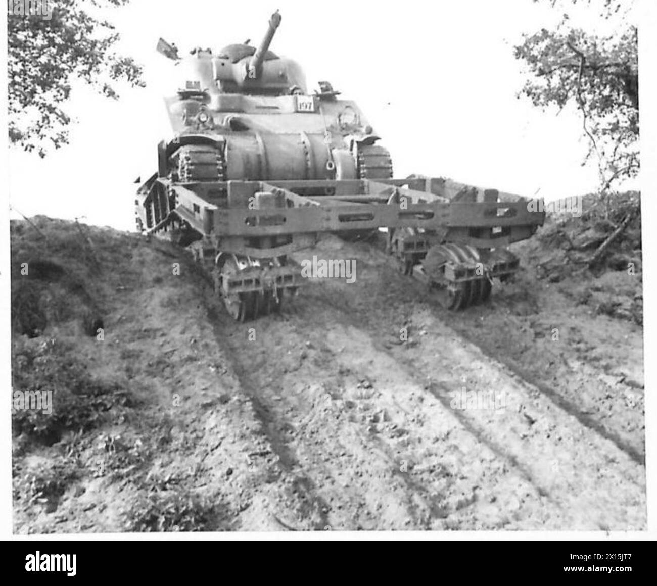 Photographs are taken at headquarters of the 79th Armoured Division ...