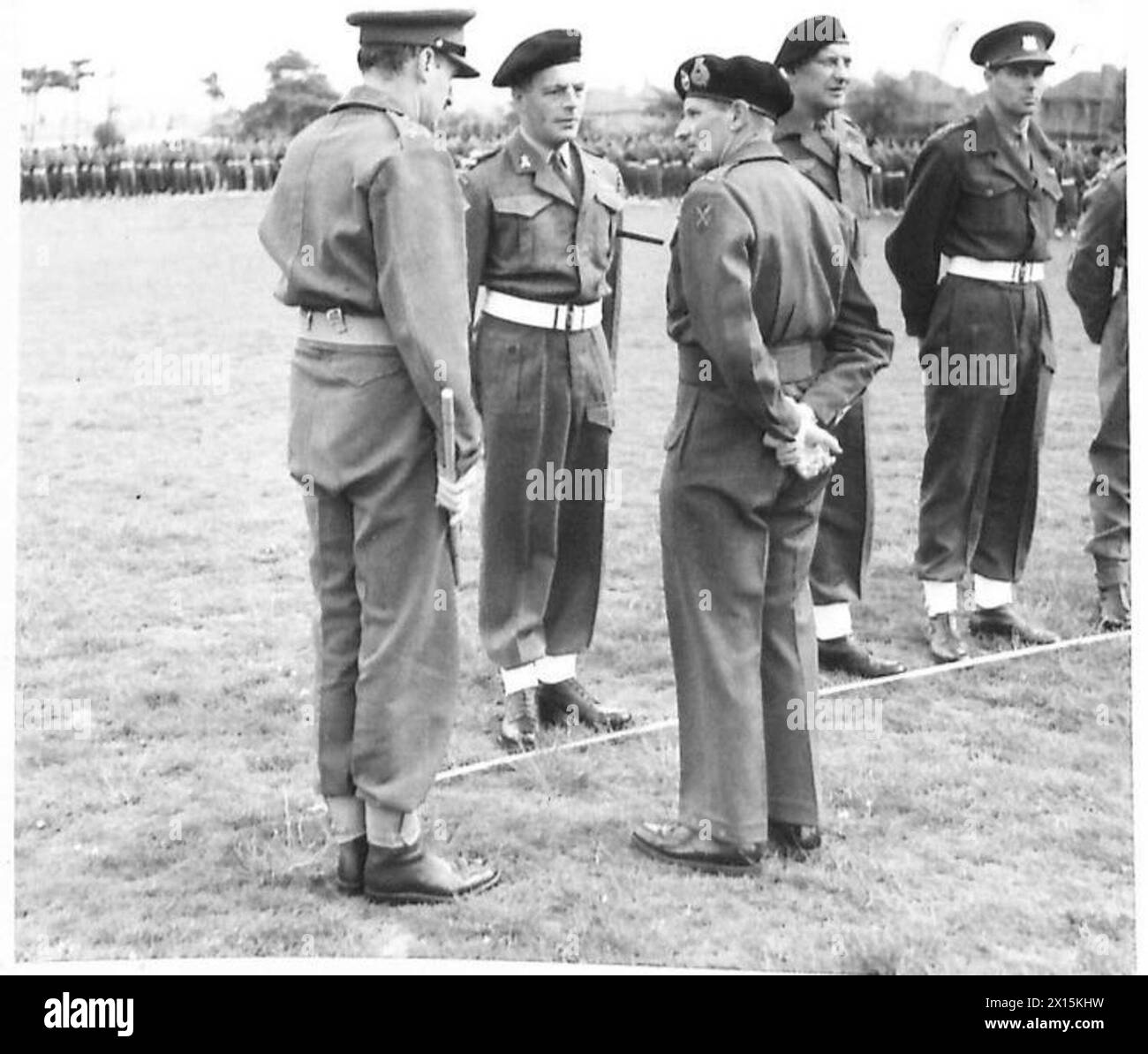 General Montgomery speaks with Lieutenant Colonel A.A. Cameron of the ...