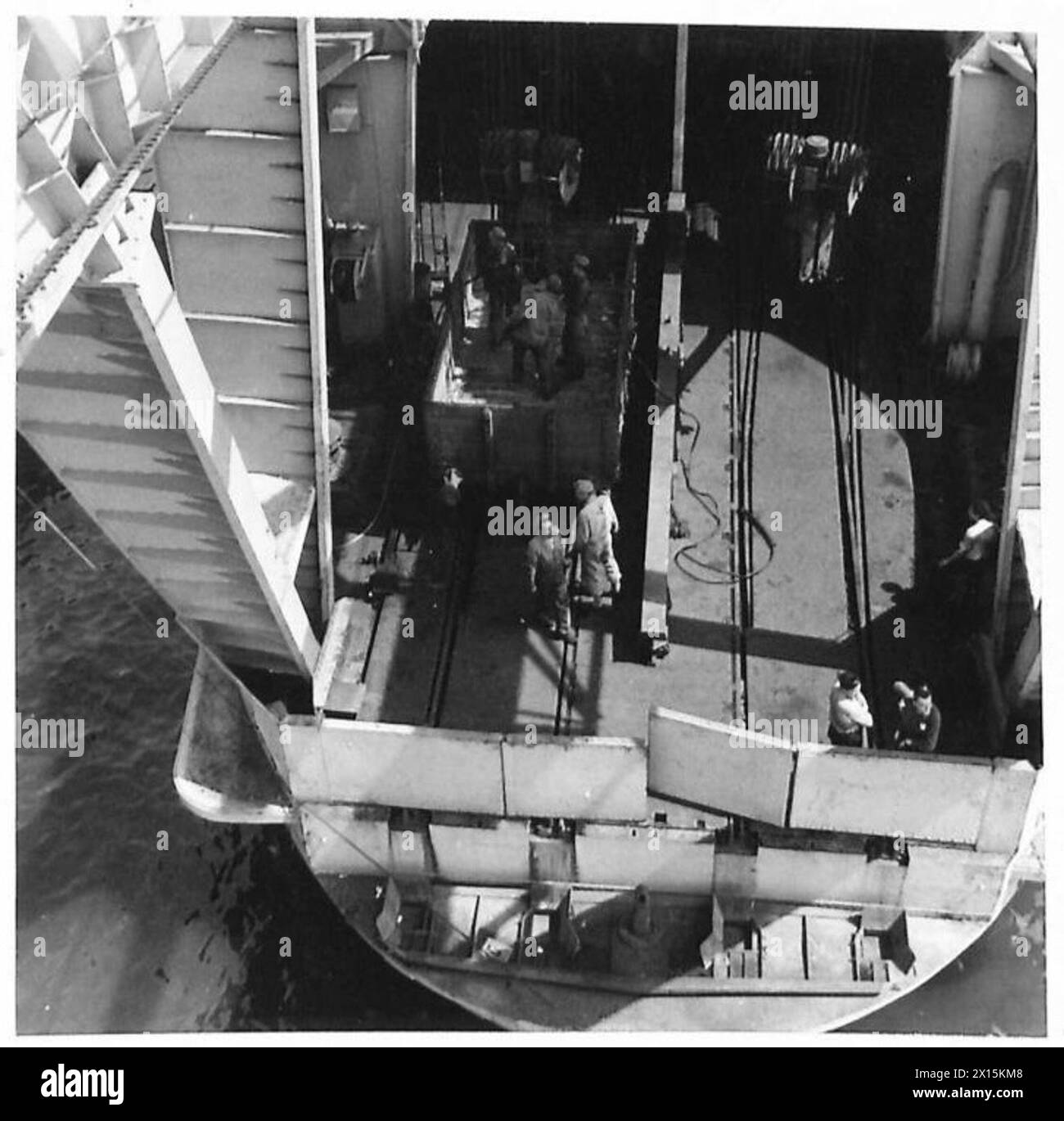 Photographs aboard the Hampton Ferry at Southampton show heavy lifting ...