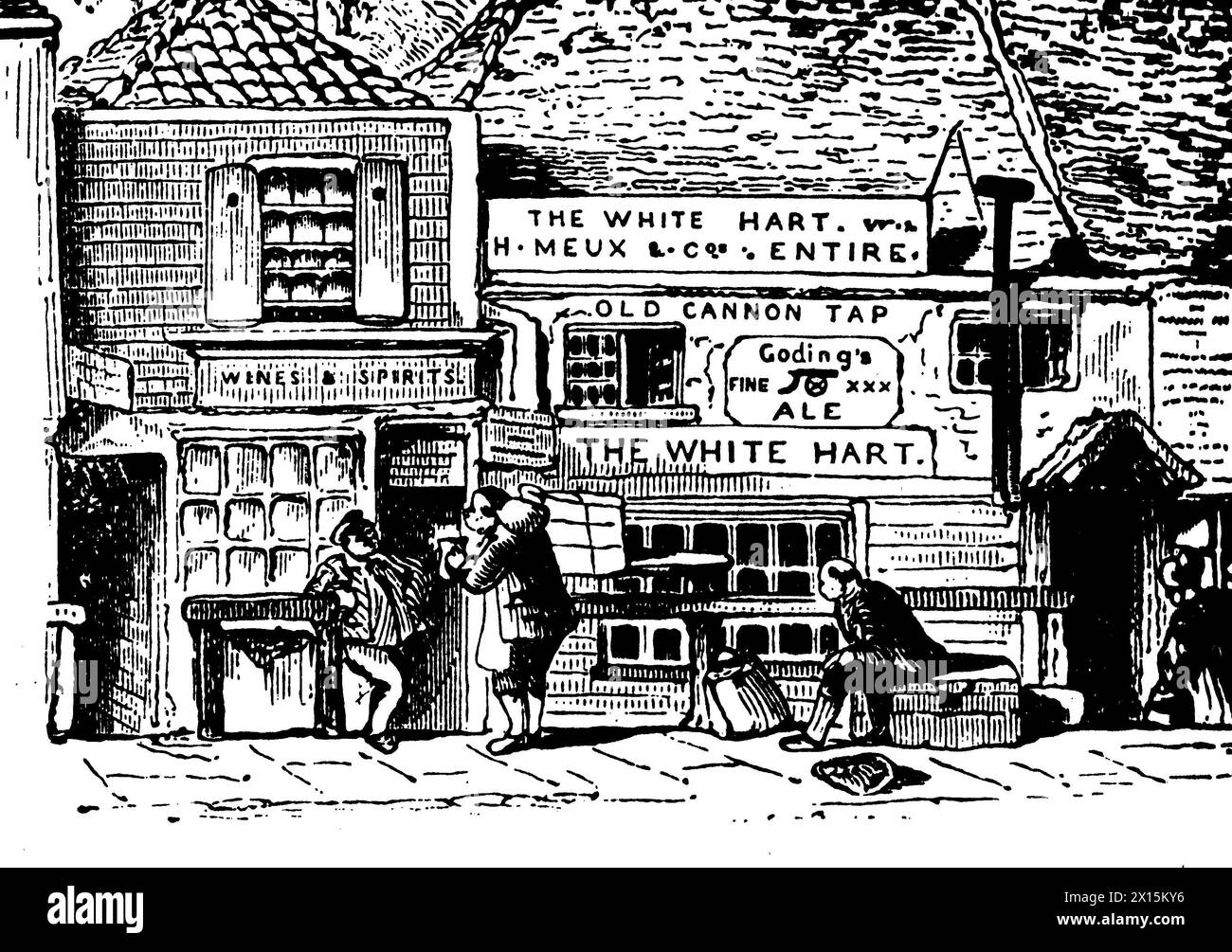 Historic town tavern Black and White Stock Photos & Images - Alamy