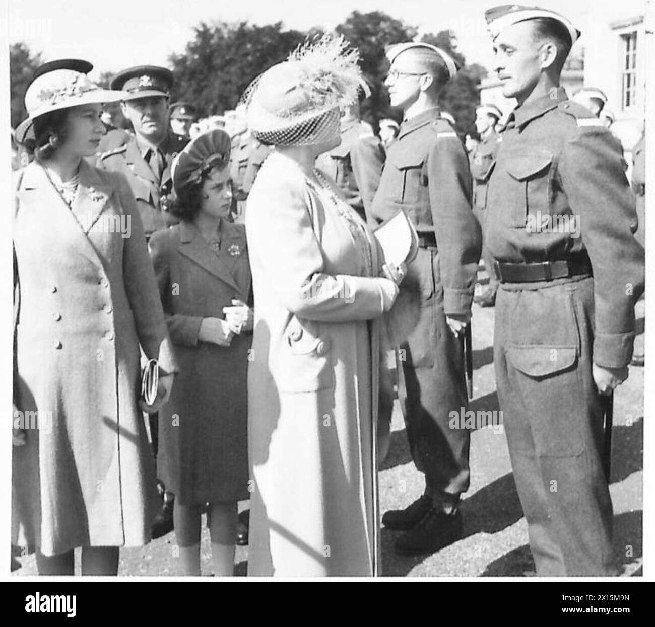 THE KING, QUEEN AND PRINCESSES AT ROYAL MILITARY COLLEGE - The Queen ...
