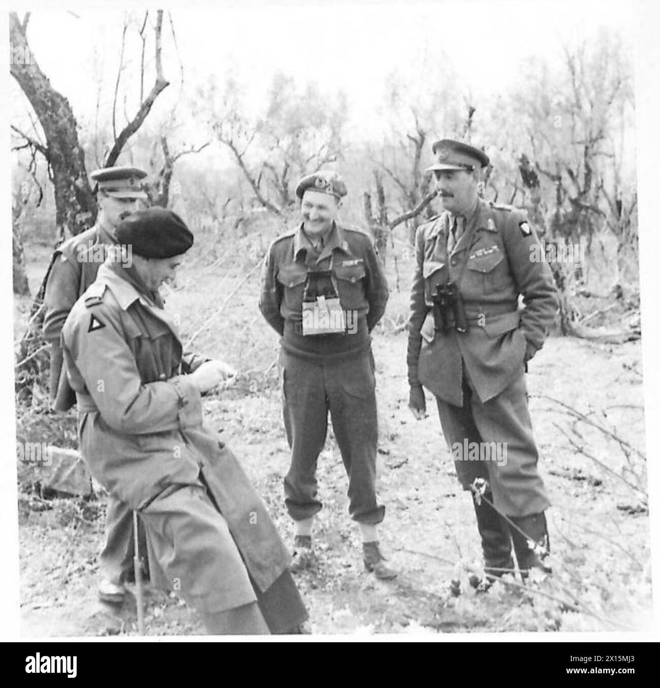 Officers observe operations in Black and White Stock Photos & Images ...