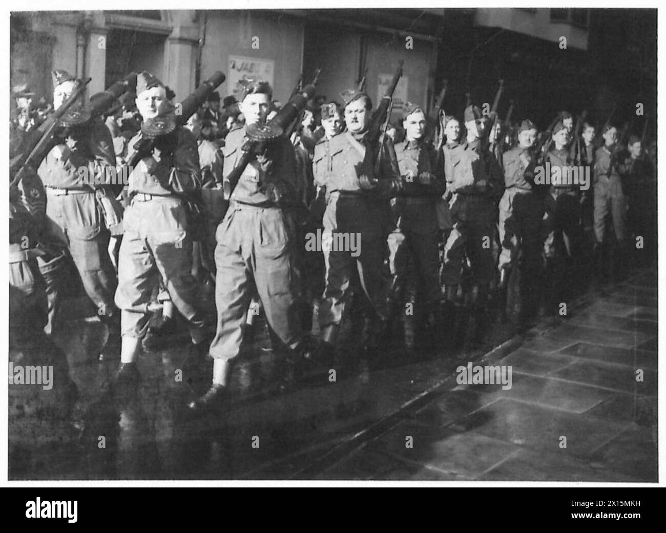 Lieut-General Sir Ronald Adam inspects members of the Yorkshire Home ...
