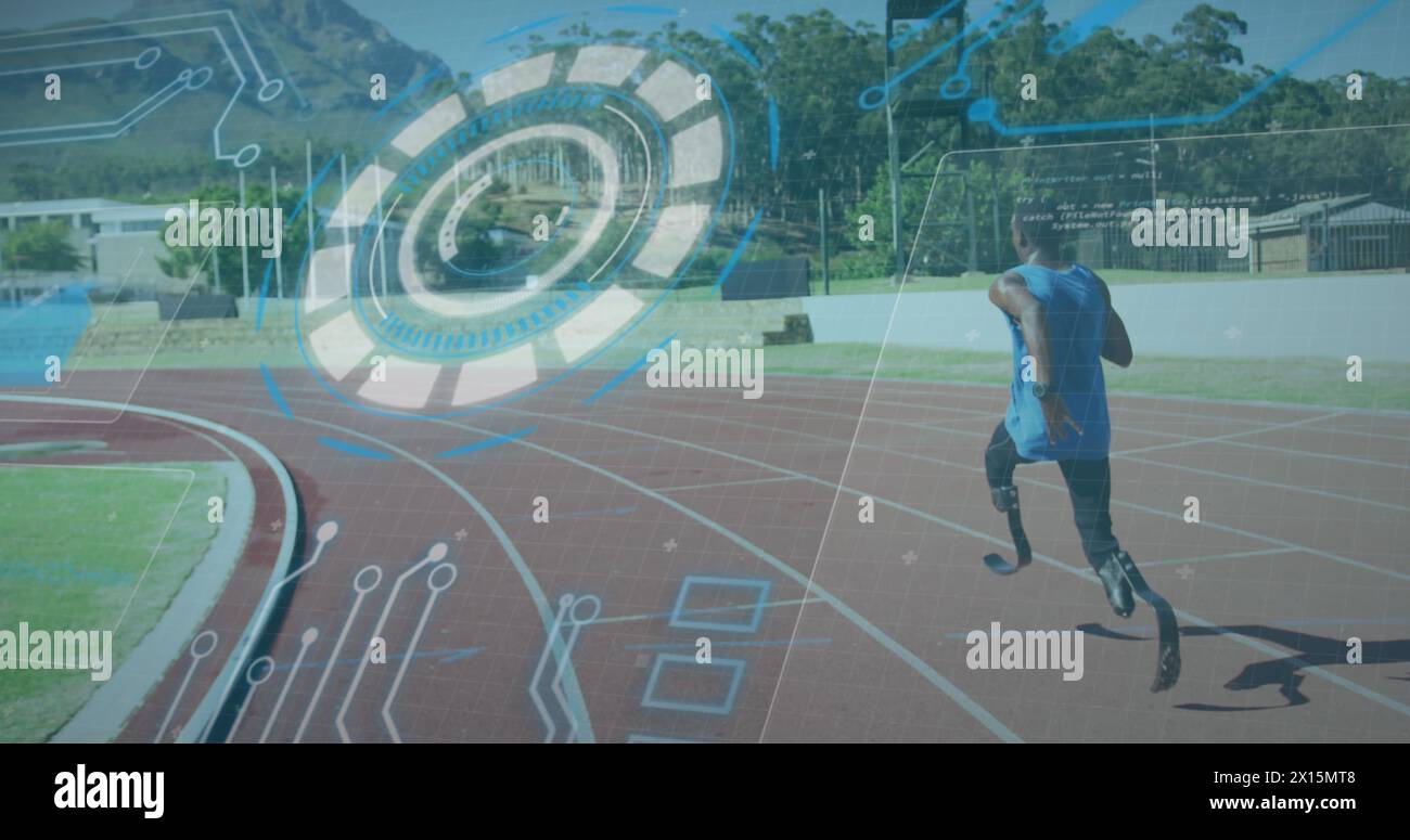 Animation african american male runner hi-res stock photography and ...