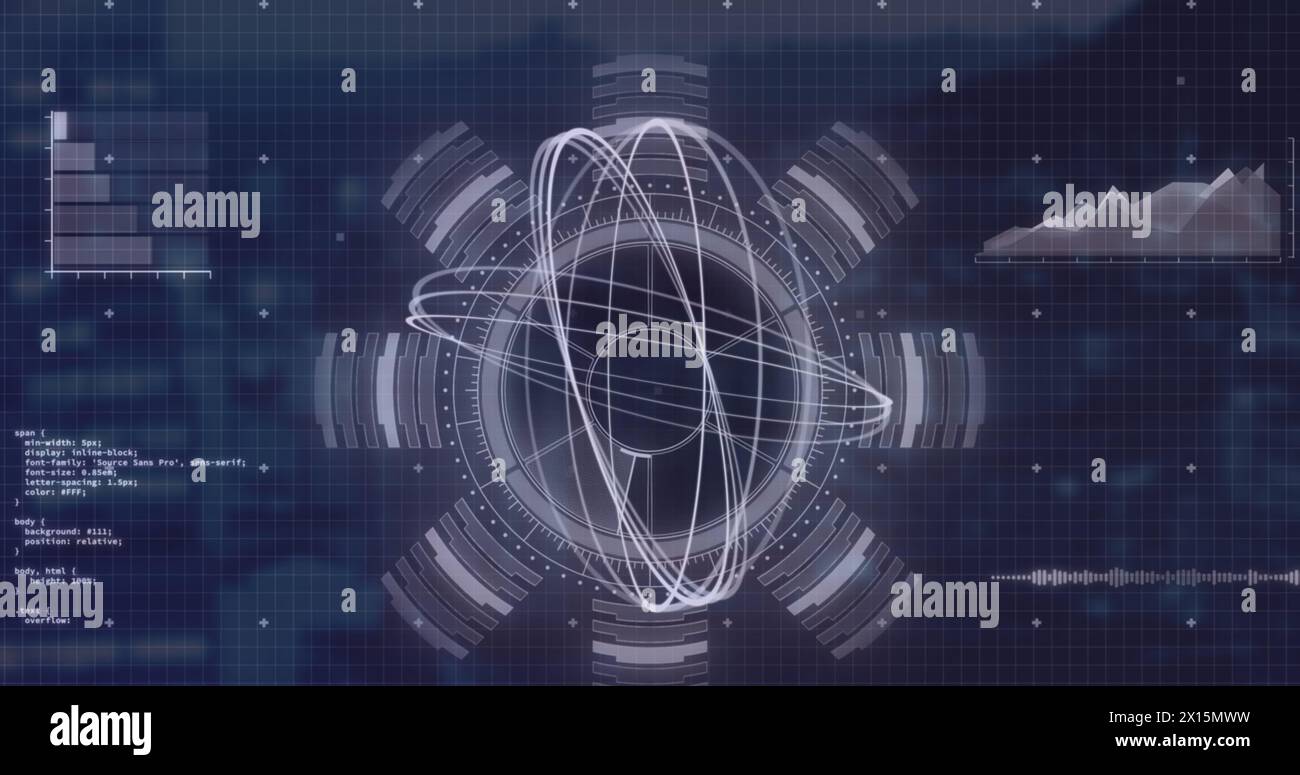 Animation rotating circles data processing hi-res stock photography and ...