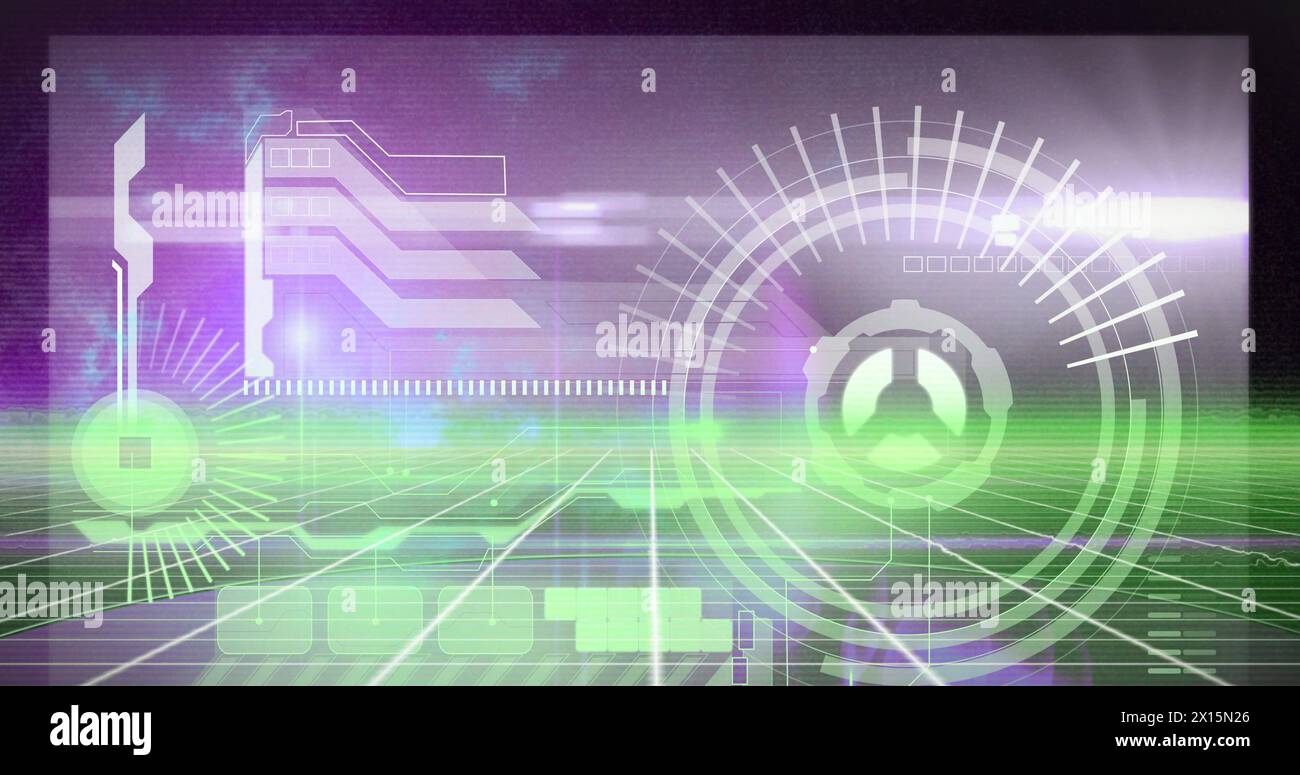 Image of light over digital screen with diverse data Stock Photo - Alamy