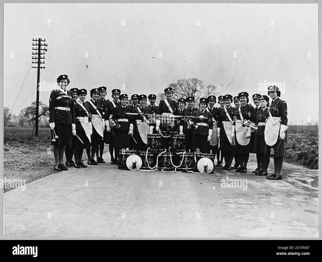 W.A.A.F. BAND AT AN R.A.F. MAINTENANCE UNIT - Members of the W.A.A.F ...