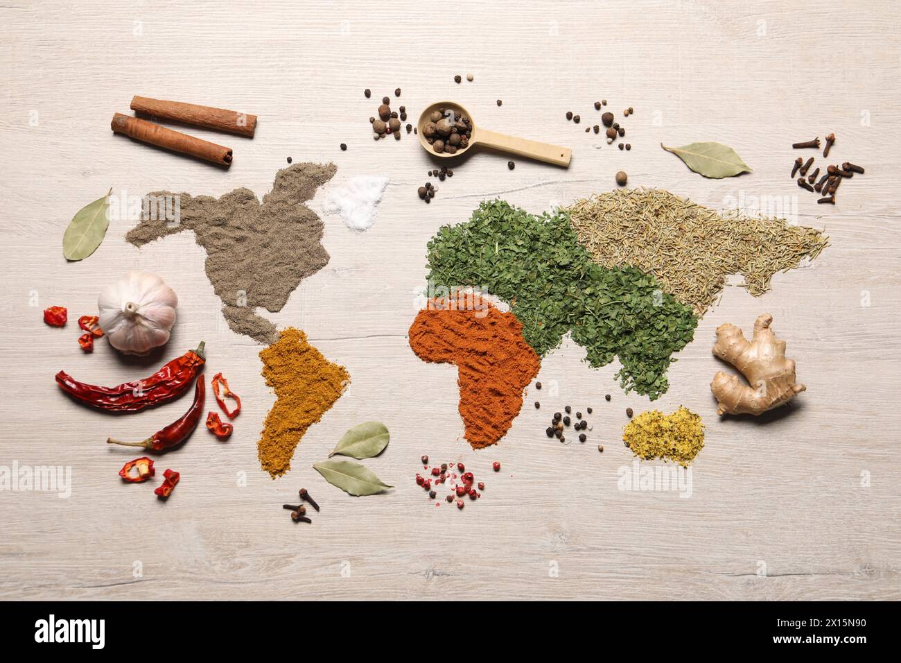 World map different aromatic hi-res stock photography and images - Alamy