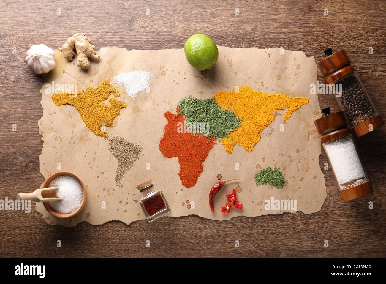 Spices india map hi-res stock photography and images - Alamy
