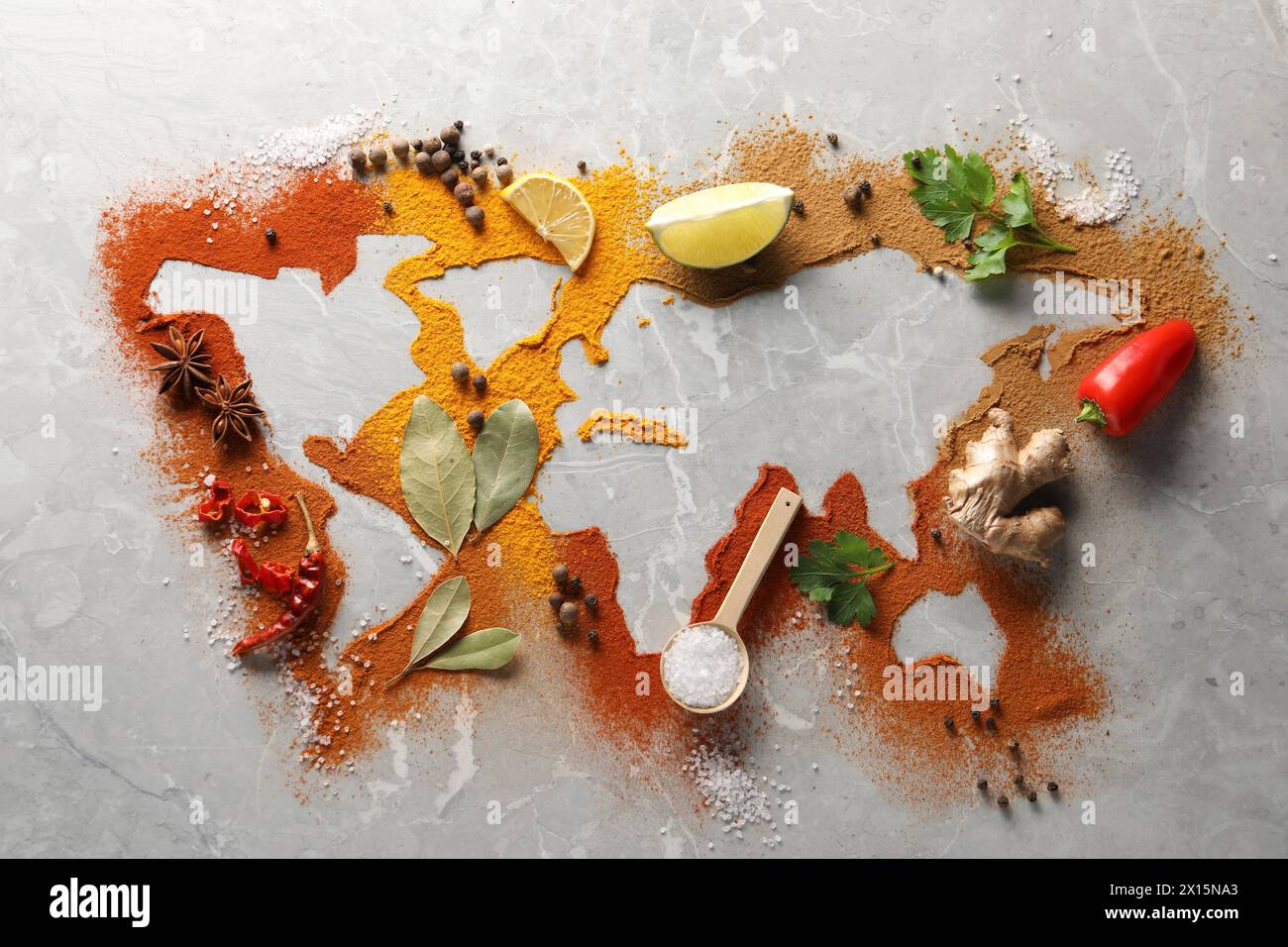 Spices india map hi-res stock photography and images - Alamy
