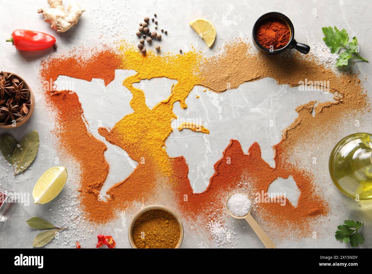 Spices india map hi-res stock photography and images - Alamy